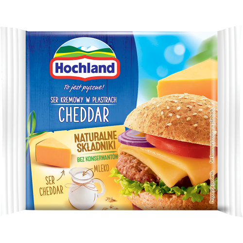 Hochland Cheddar Cream Cheese in Slices 130g Food Plus Shop online